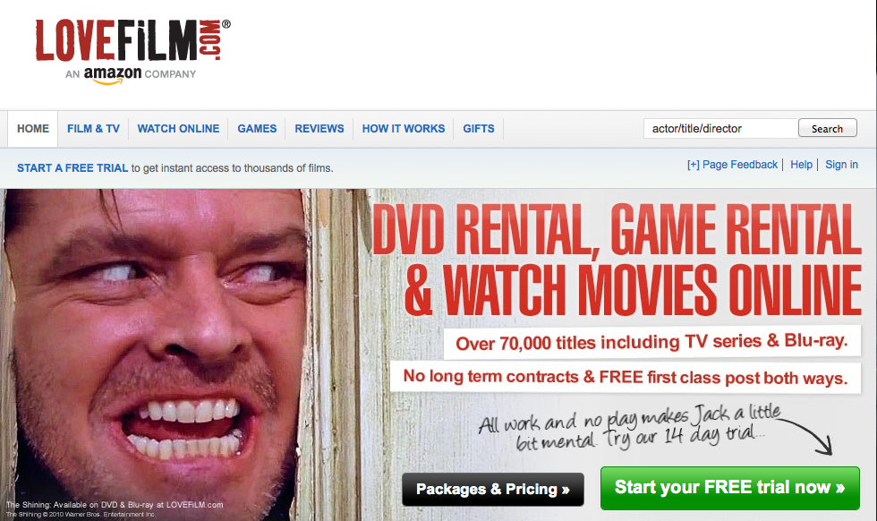 Amazon's LOVEFiLM Signs Content Deal With Sony Pictures Television