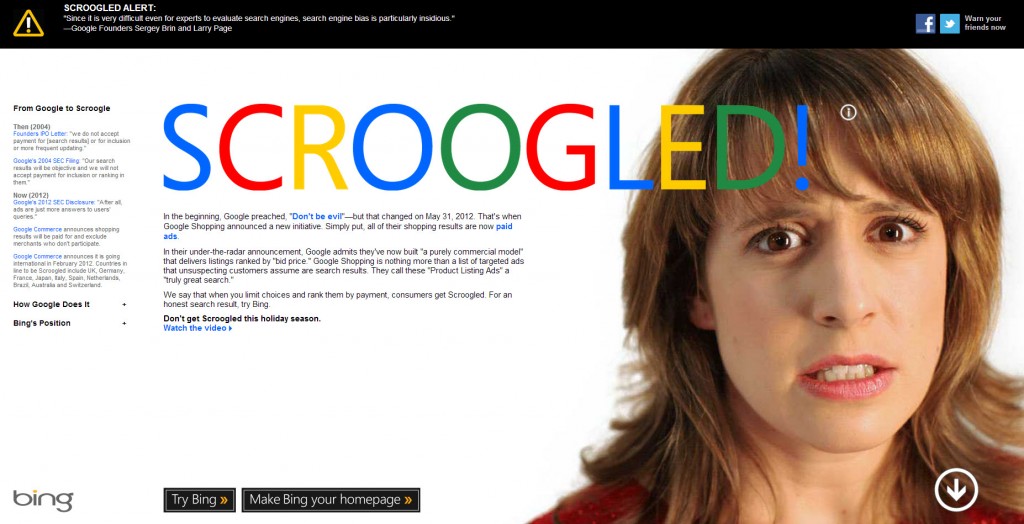 Microsoft Warns Shoppers: Don’t Get Scroogled!