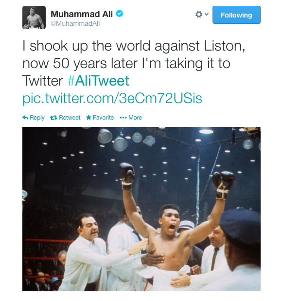 Boxing Champ Muhammad Ali Joins Twitter